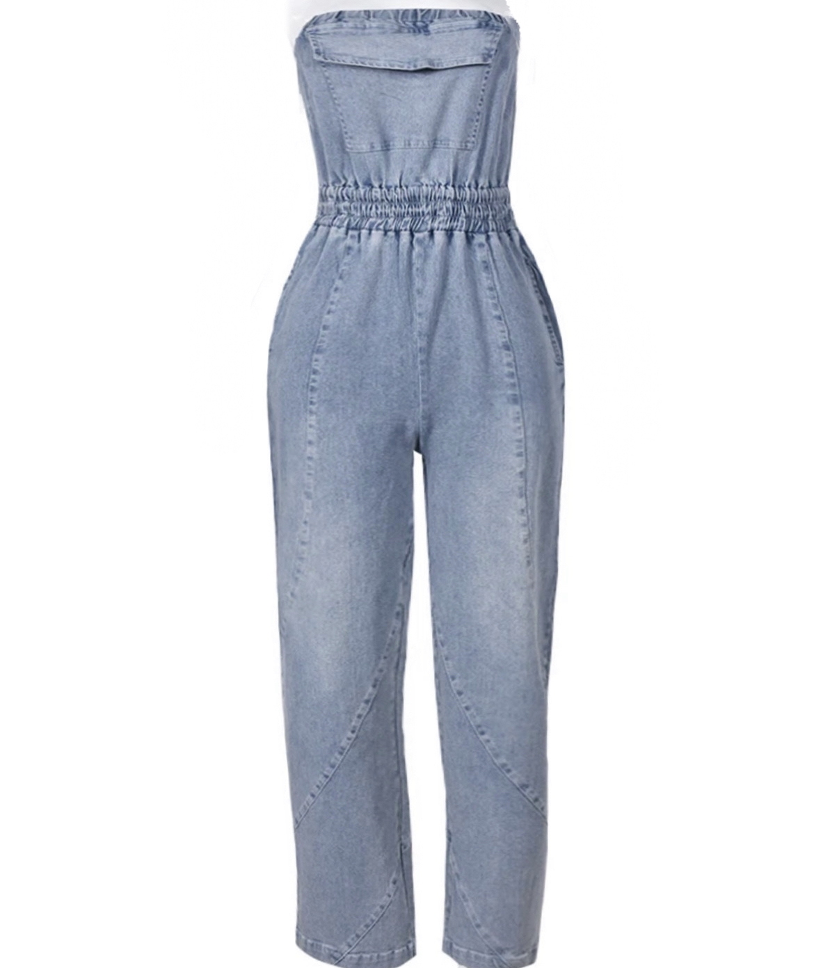 Luxe Denim Jumpsuit - Opulence Luxe Boutique
