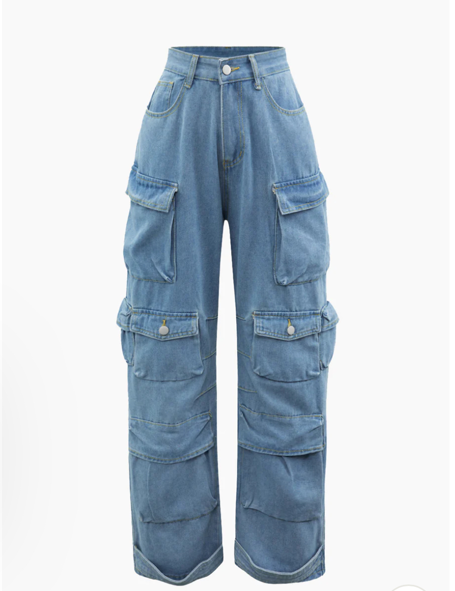 Skyline Cargo Jeans - Opulence Luxe Boutique