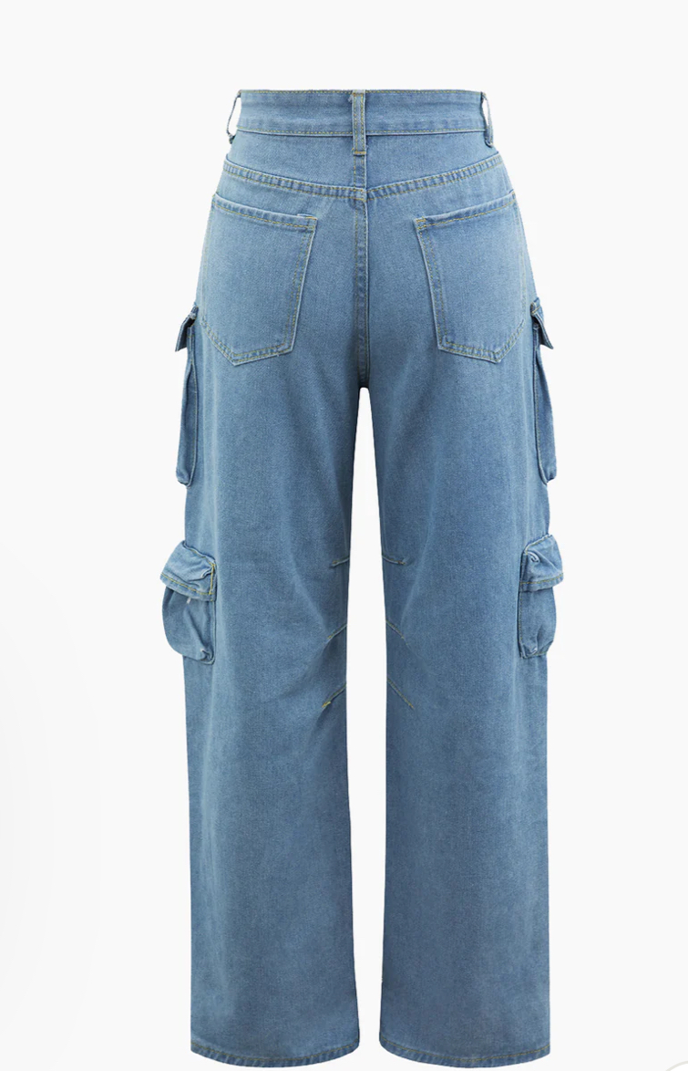 Skyline Cargo Jeans - Opulence Luxe Boutique